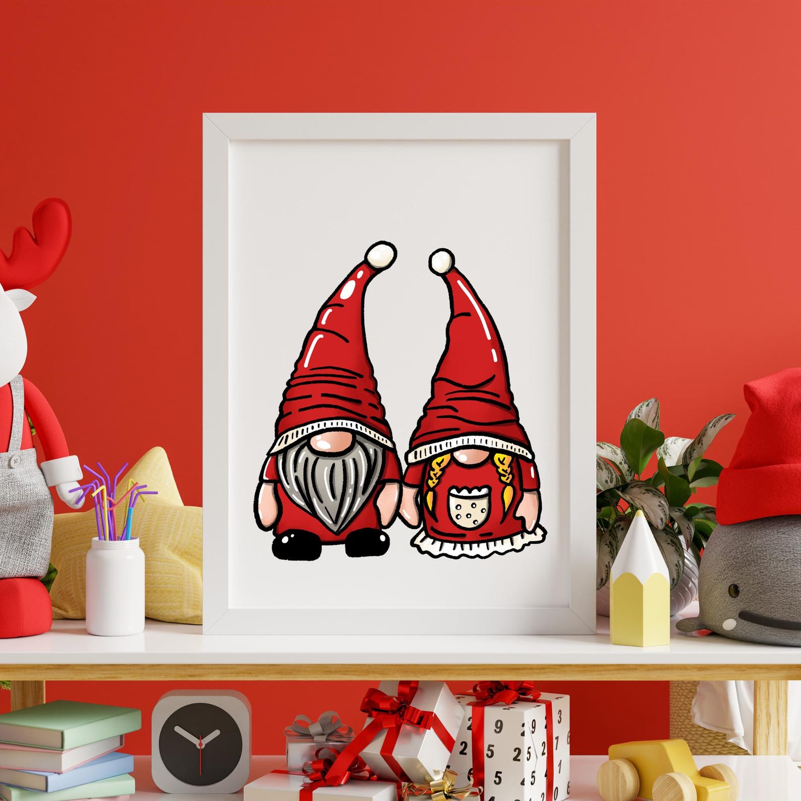 Christmas Gnome Bundle Svg,png,pdf Christmas Doodle, Gnomes Merry ...