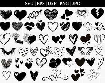 Heart Svg Bundle , Hearts Svg, Love Svg, Valentine Days Svg, Cute Heart ...