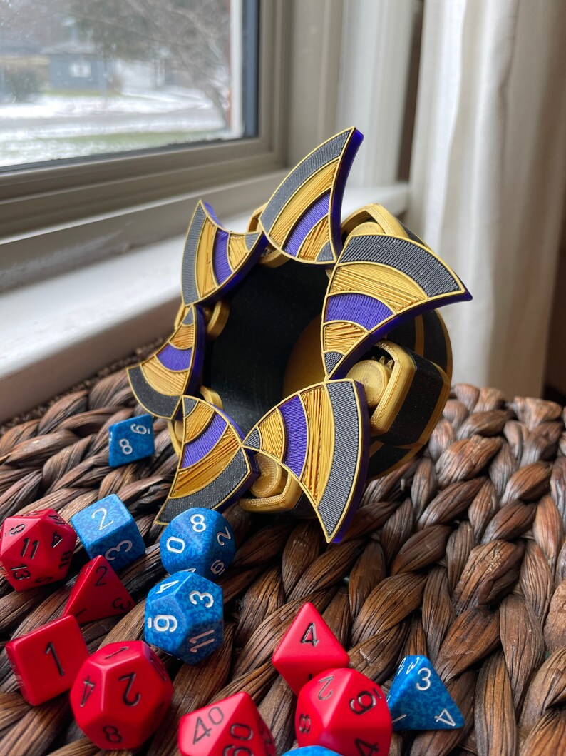 Purple Medallion Mechanical Dice Box - Etsy