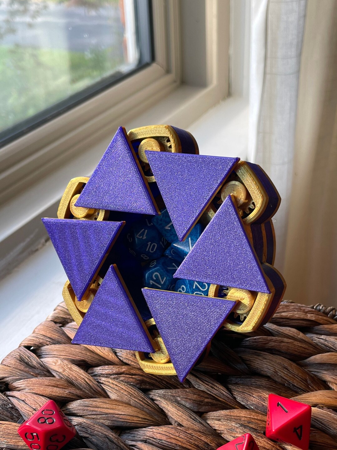Mechanical Dice Box Purple and Gold - Etsy