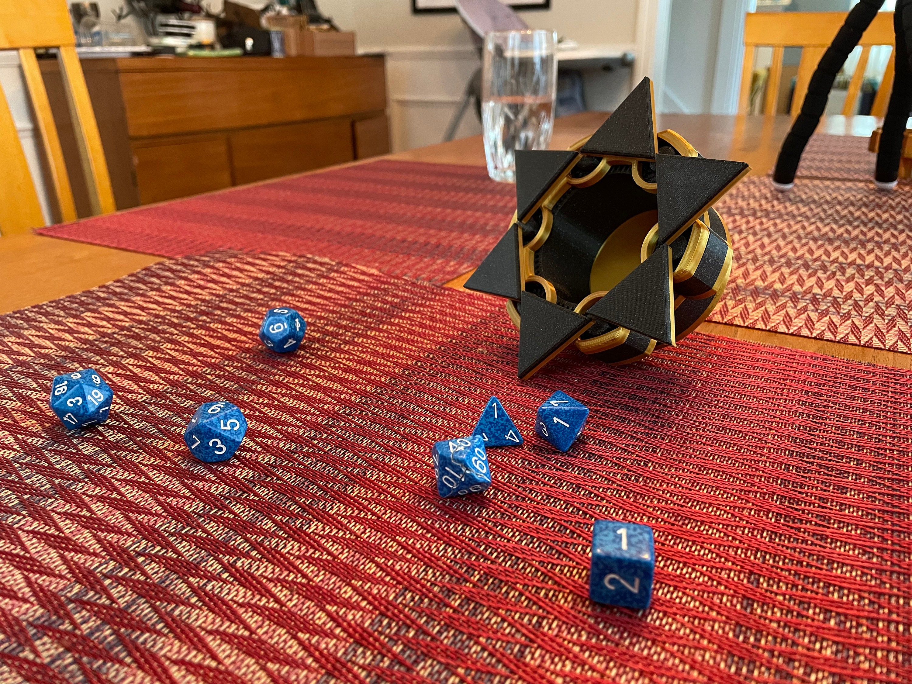 Black and Gold Mechanical Dice Box - Etsy