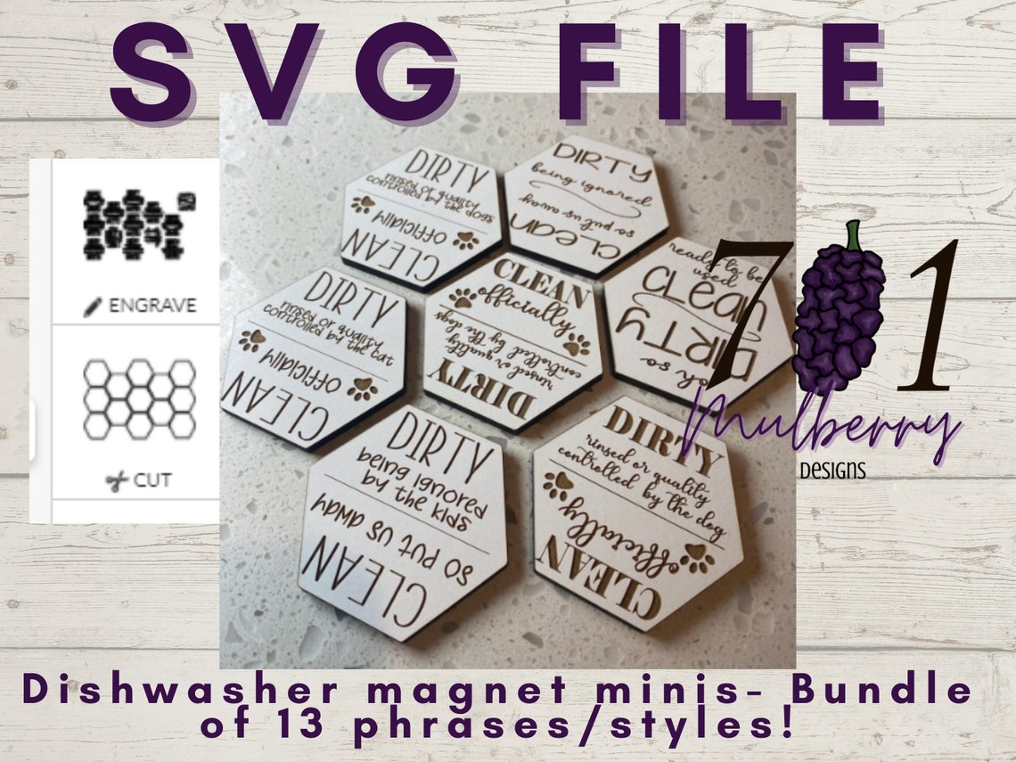 Dishwasher Humor Clean/dirty Magnets Pet/kids/other Phrase - Etsy