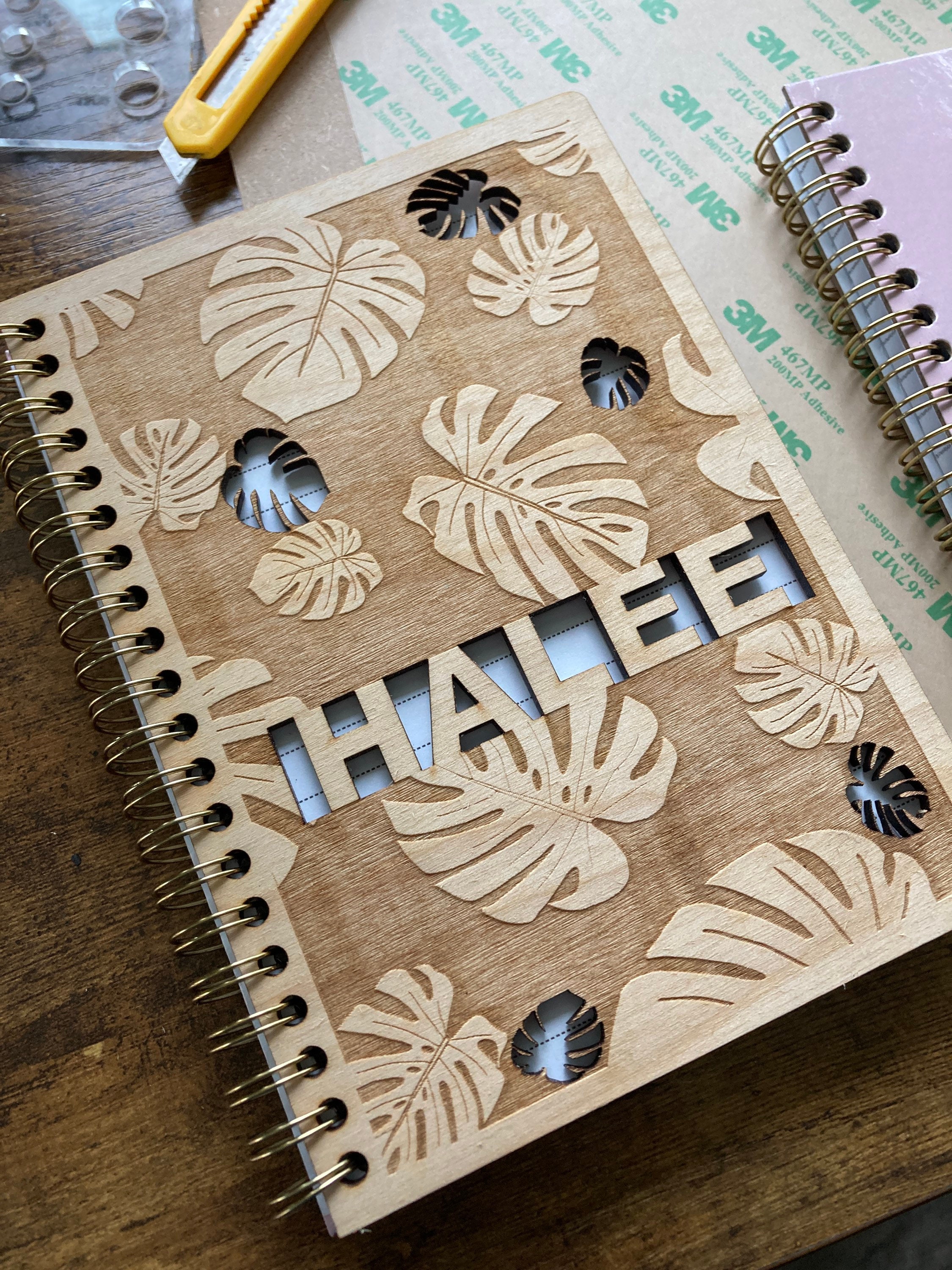 5 Inch by 7 Inch Wooden Notebook Cover File Design Bundle by - Etsy