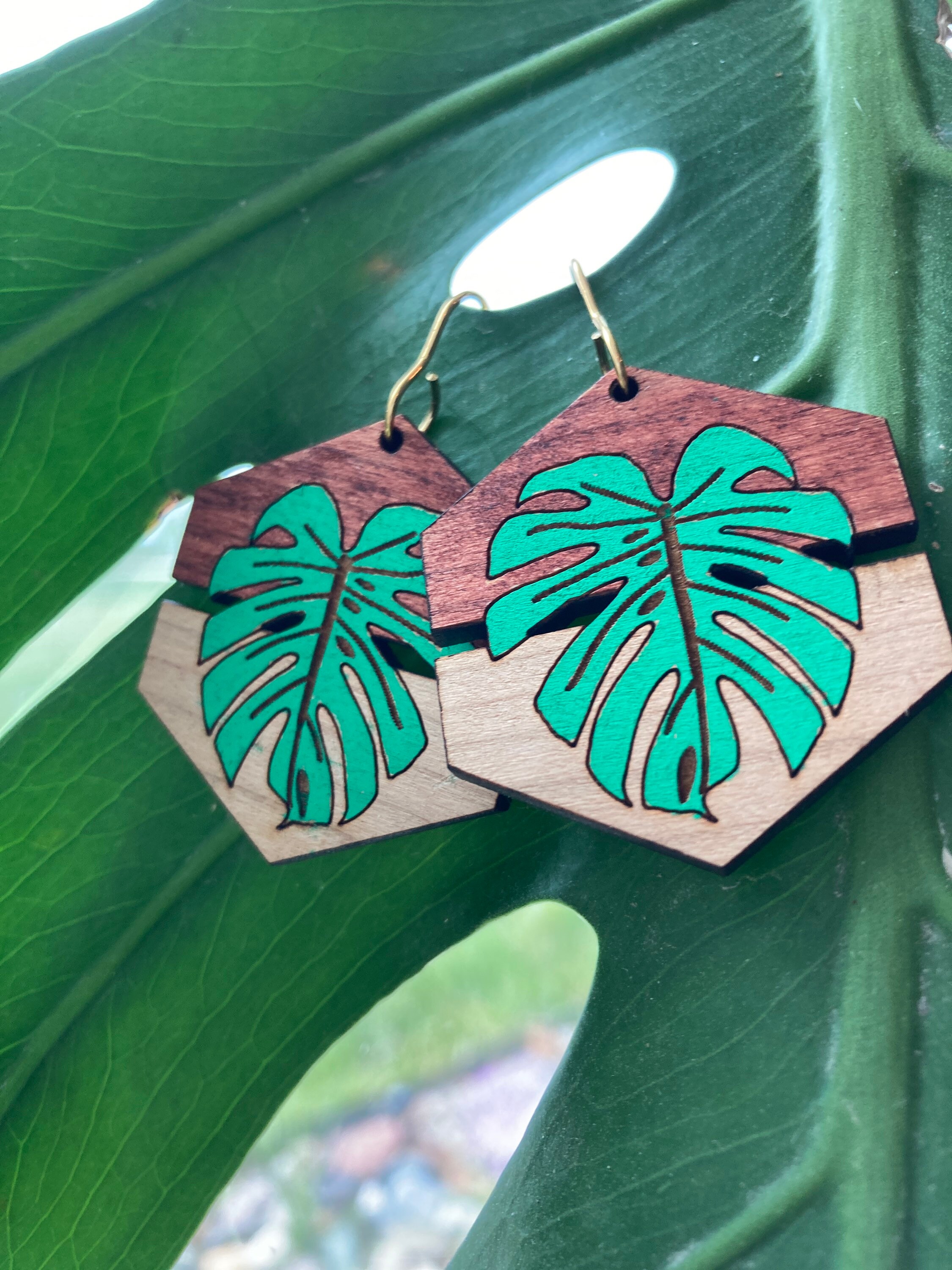 Monstera Leaf Plant Lovers Jewelry Earring Bundle File 14 Leaves Styles ...