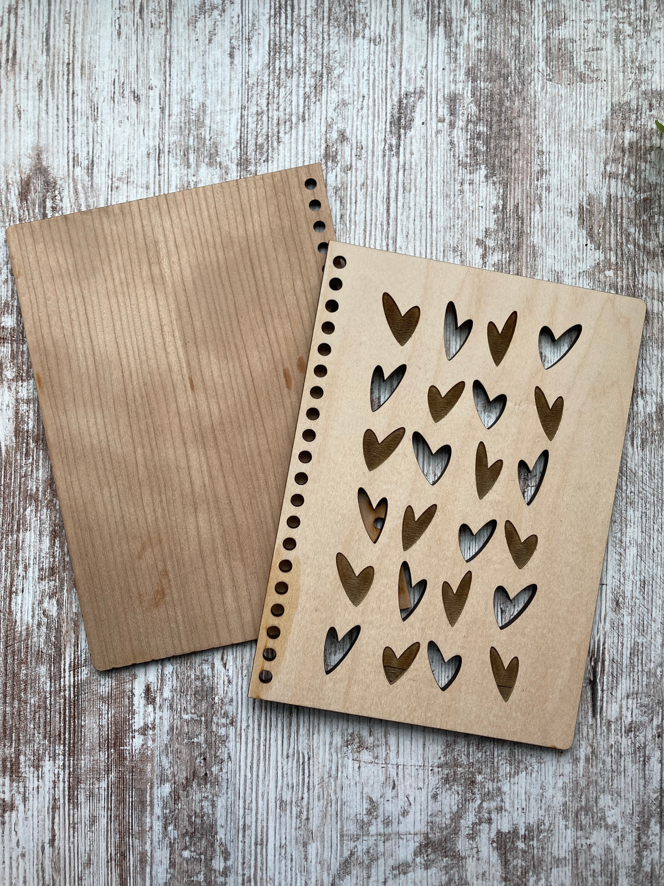 5 Inch by 7 Inch Wooden Notebook Cover File Design Bundle by - Etsy