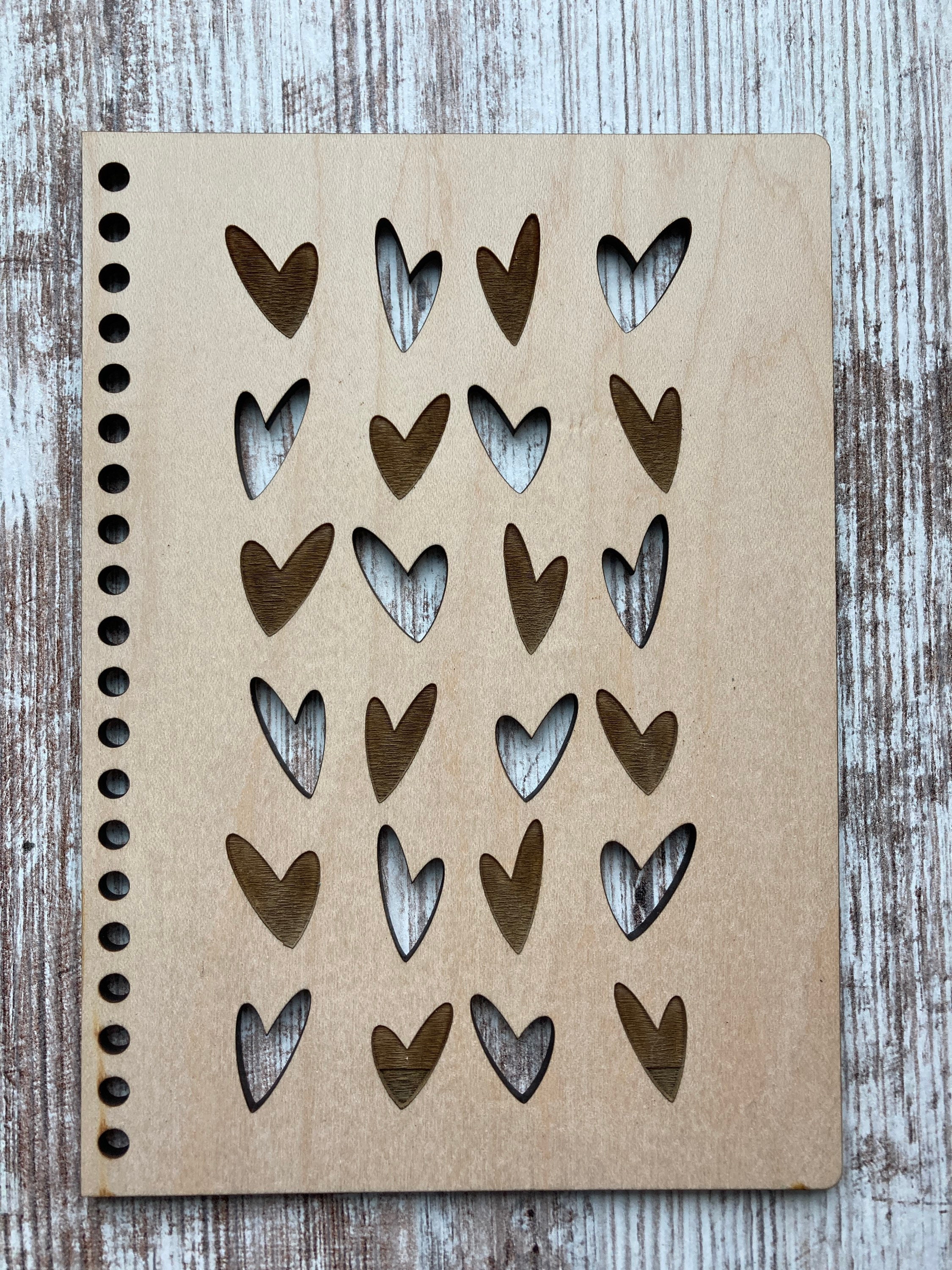 5 Inch by 7 Inch Wooden Notebook Cover File Design Bundle by - Etsy