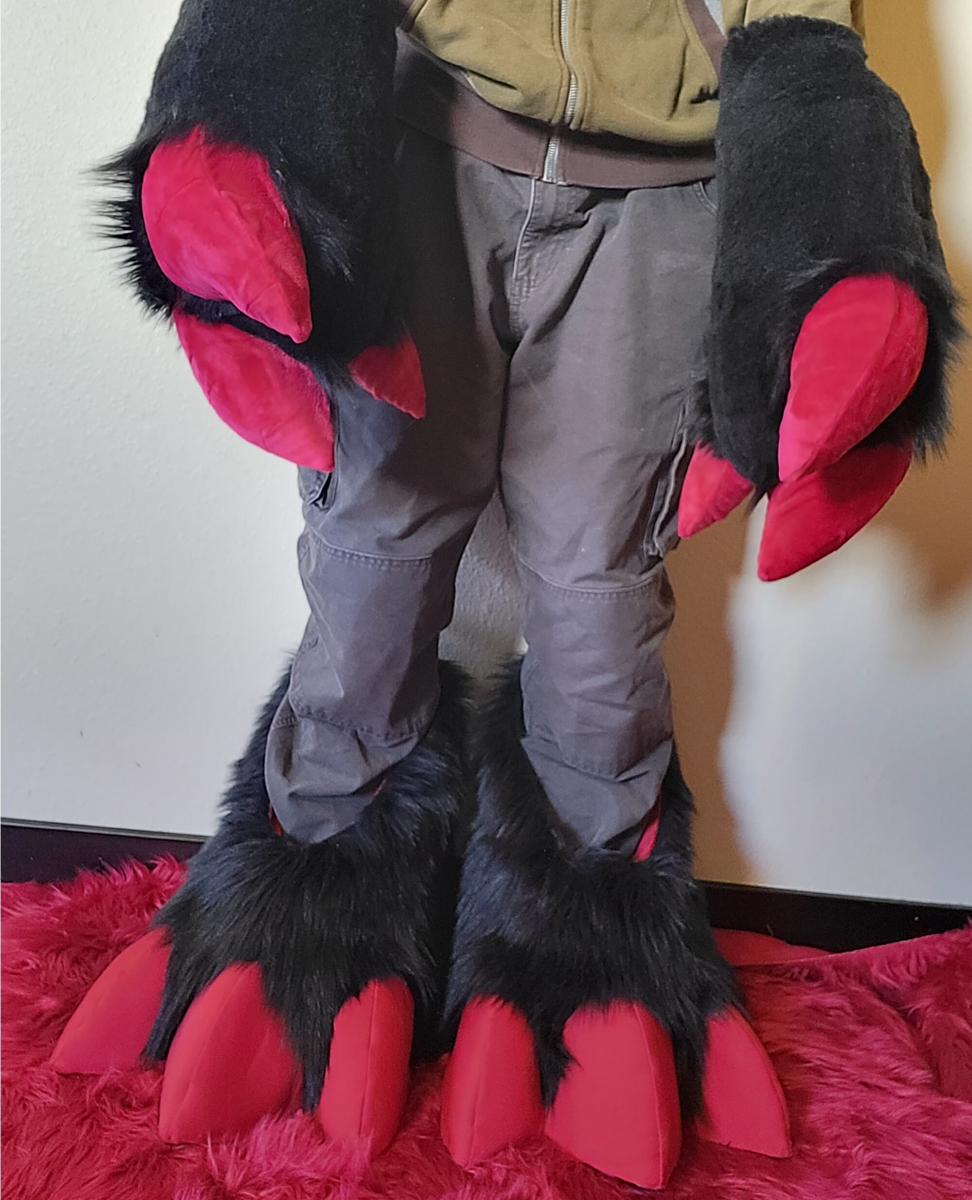 Red Fursuit Claw Paws & Feet Paws READ DESCRIPTION - Etsy