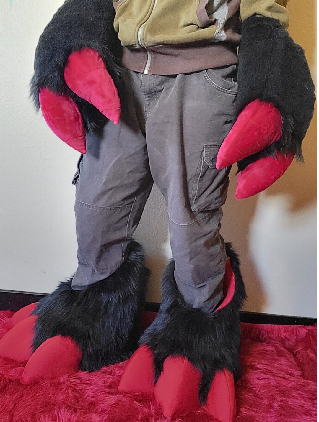 Red Fursuit Claw Paws & Feet Paws READ DESCRIPTION - Etsy