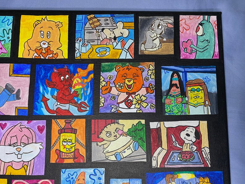 Cartoons Pt. 1 Acrylic Painting - Etsy