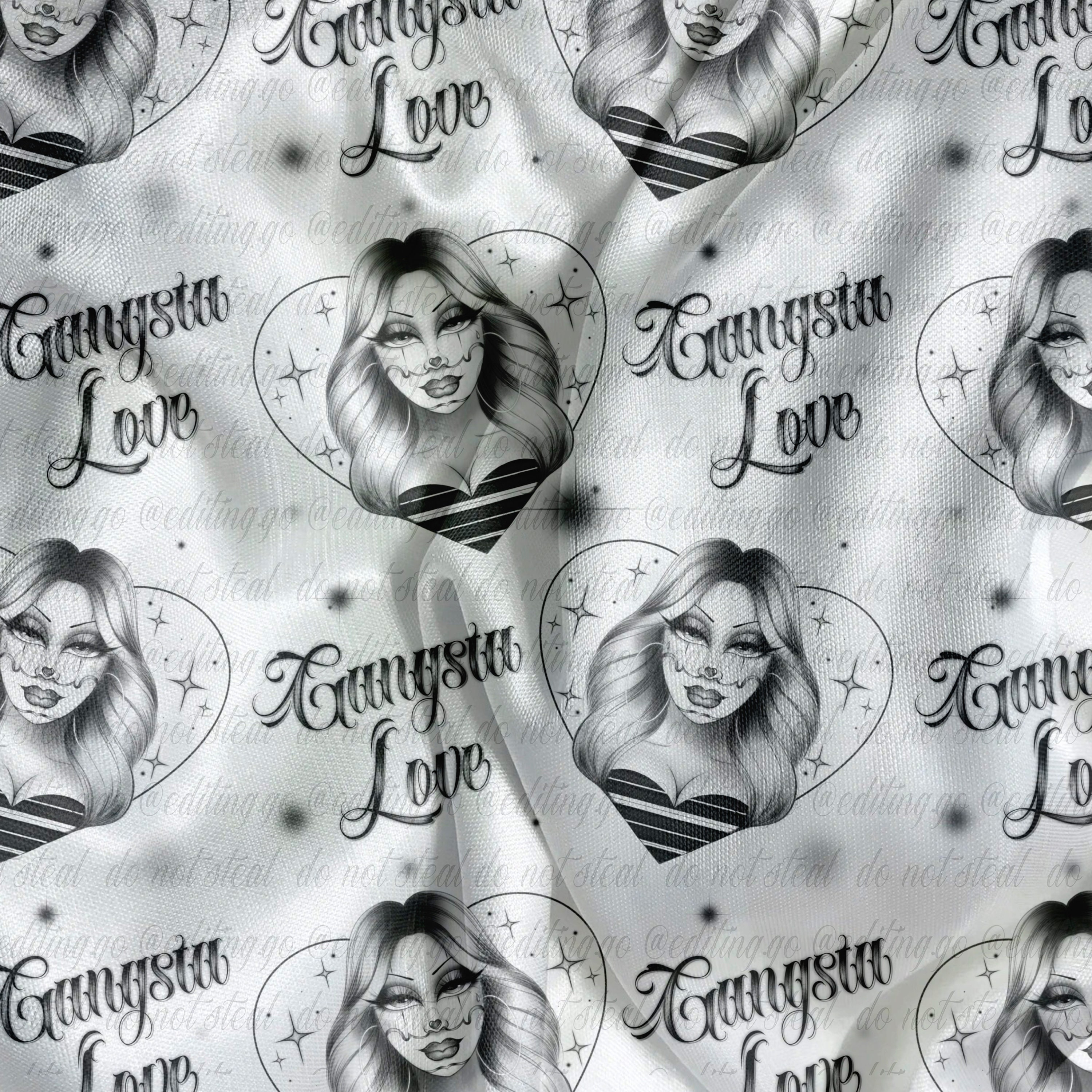 Gangsta Love Seamless Pattern Chicana Style Design Digital Download Y2K ...