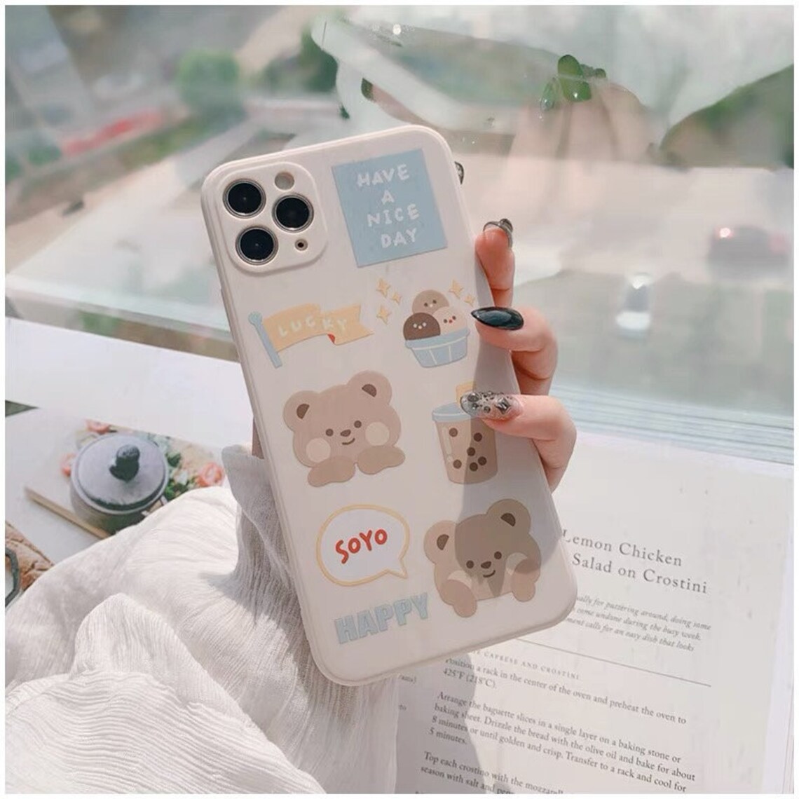 Cute Boba Bear Milk Tea Cartoon Phone Case iPhone 7 8 Plus | Etsy