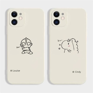 Cute Cartoon Dinosaur Couple Silicone Phone Case,personalized Phone ...