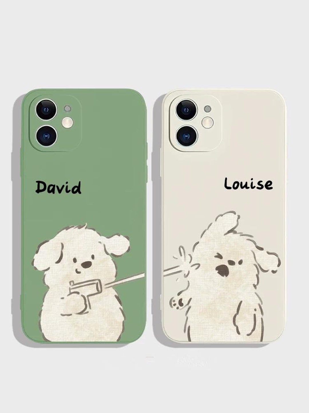 Kawaii Dog Personalized Couple Phone Case, iPhone 15/16 Case,iphone 14 ...
