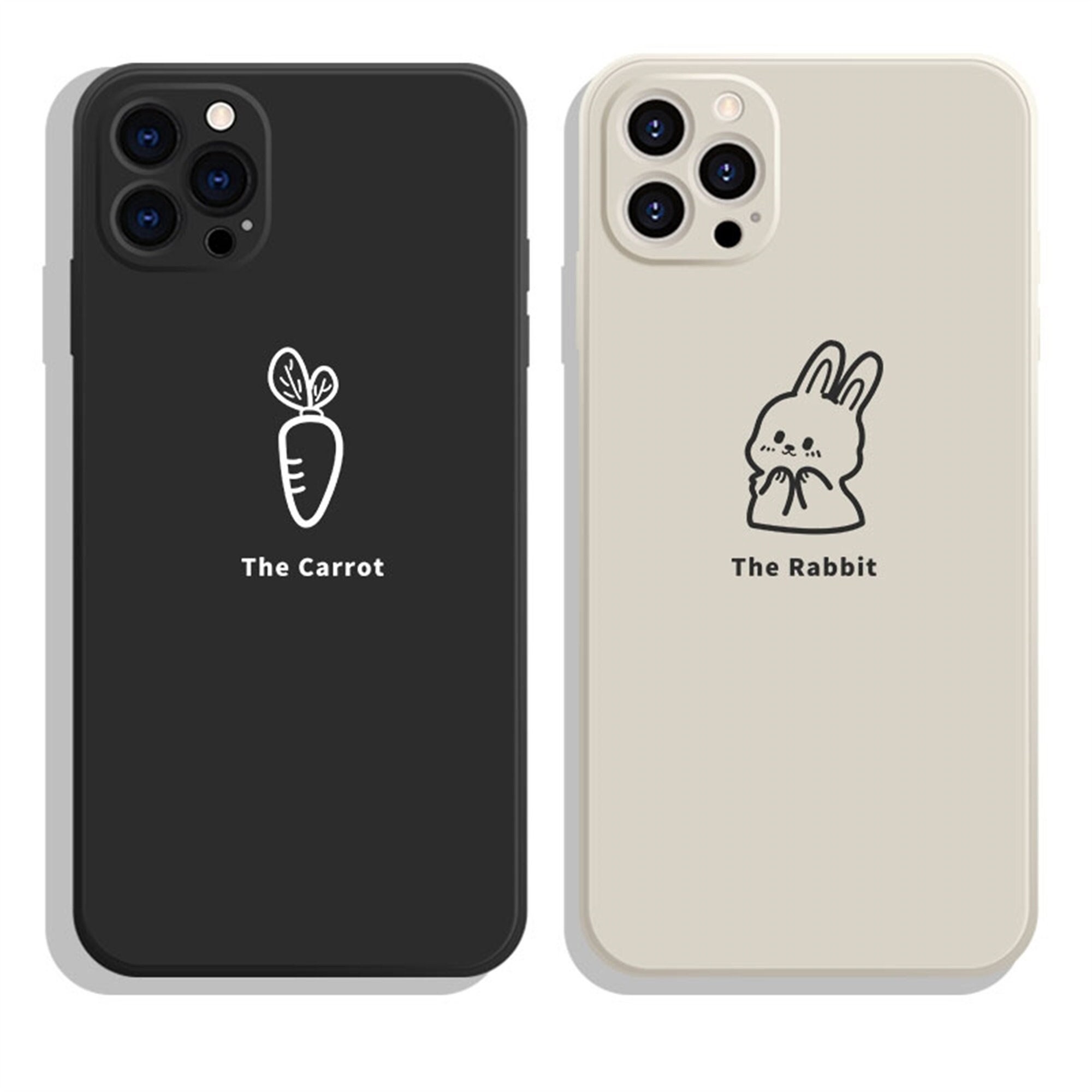 Personalized Carrot Rabbit Kawaii Silicone Couple Phone - Etsy