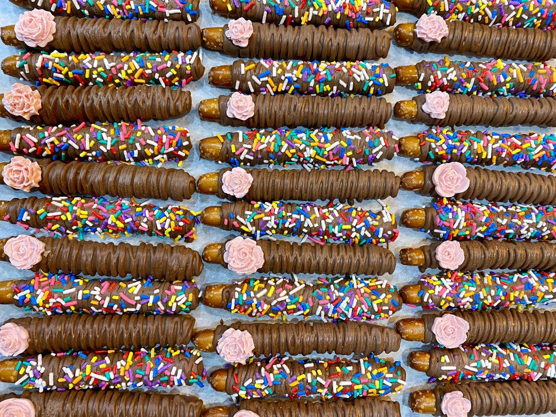 15 Rods Gluten Free Pretzel Rods in Premium Milk Chocolate Individually ...