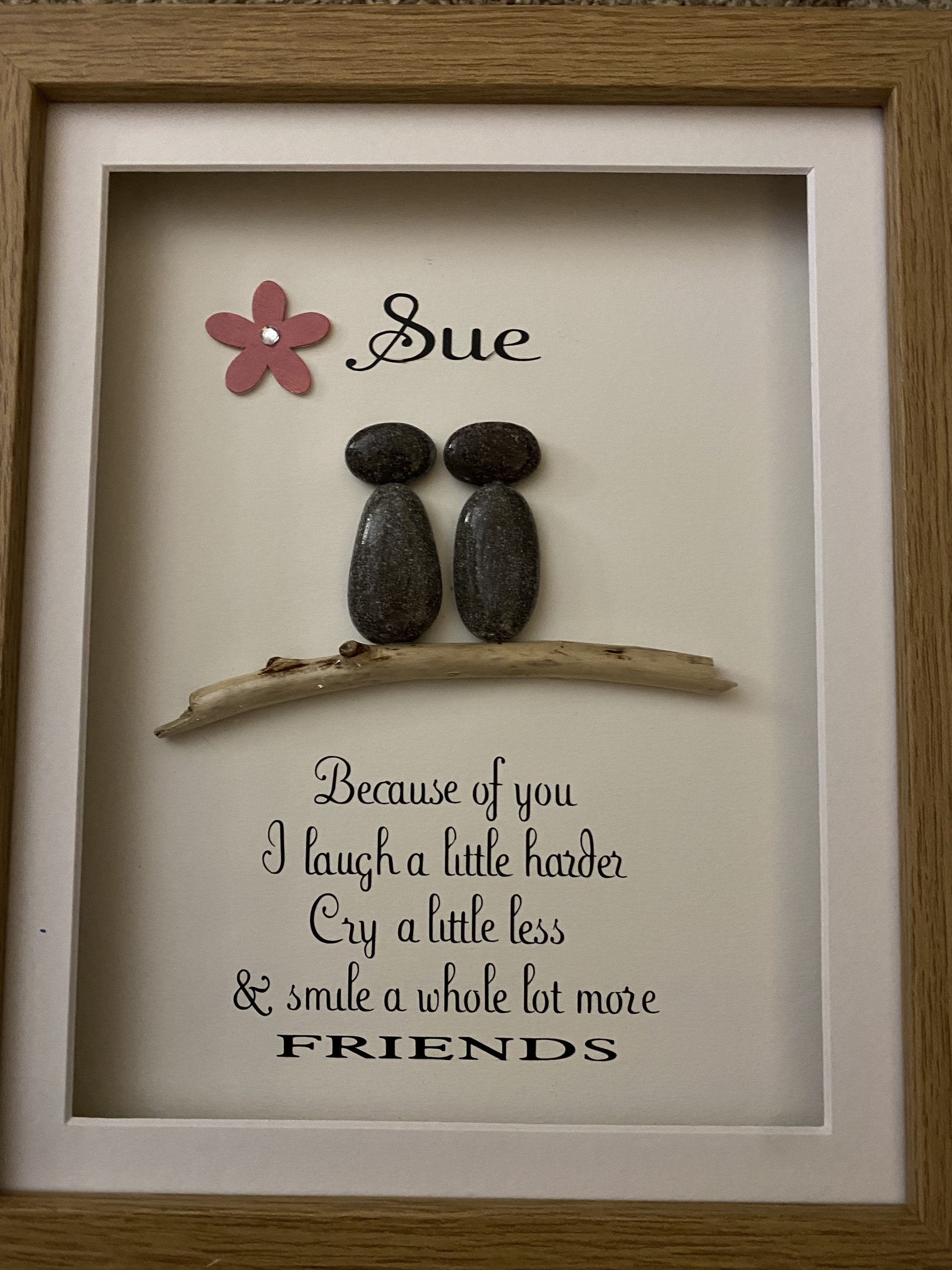 Pebble Art Picture best friend friends pebble picture | Etsy
