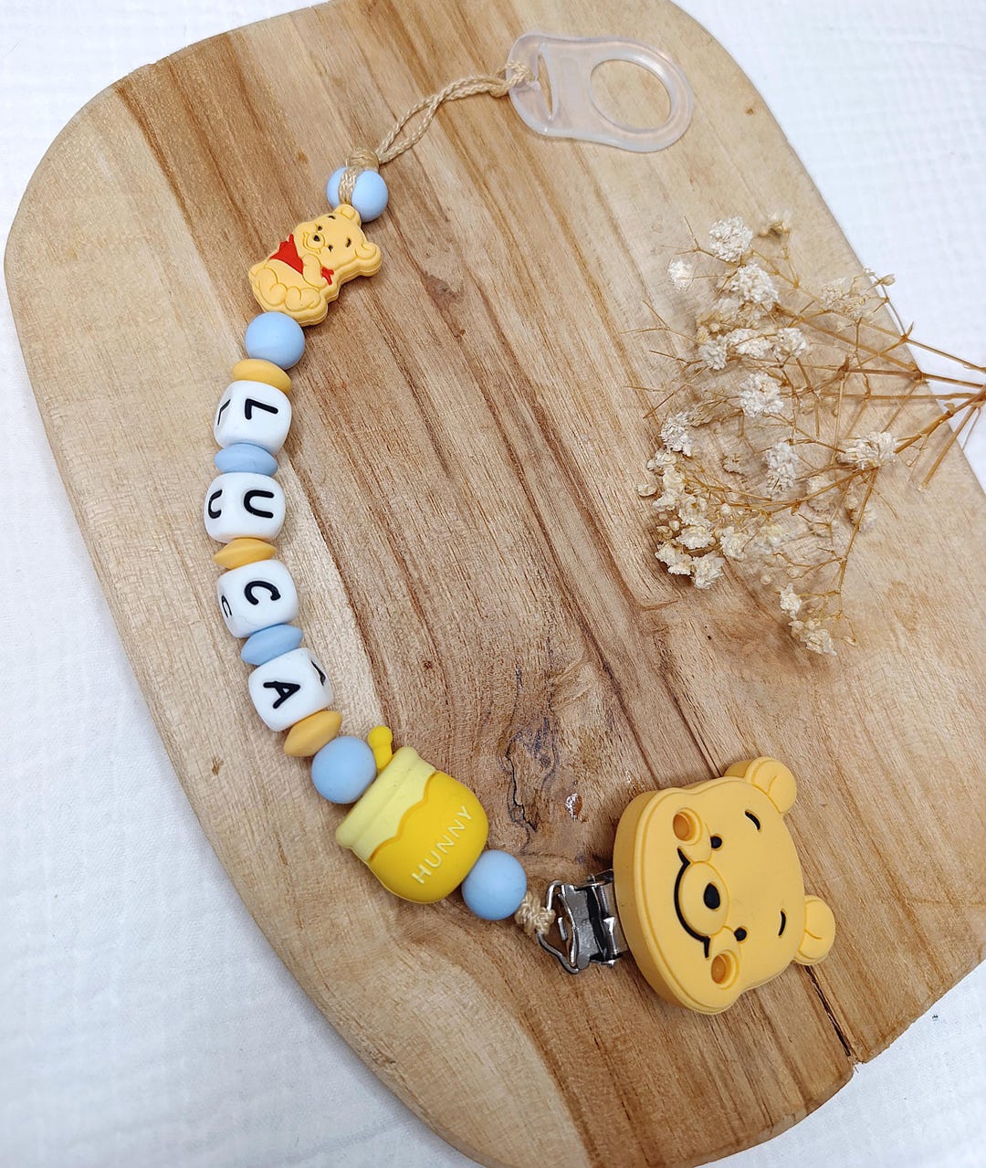Personalized Silicone Pacifier Clip With First Name WINNI THE POOH ...