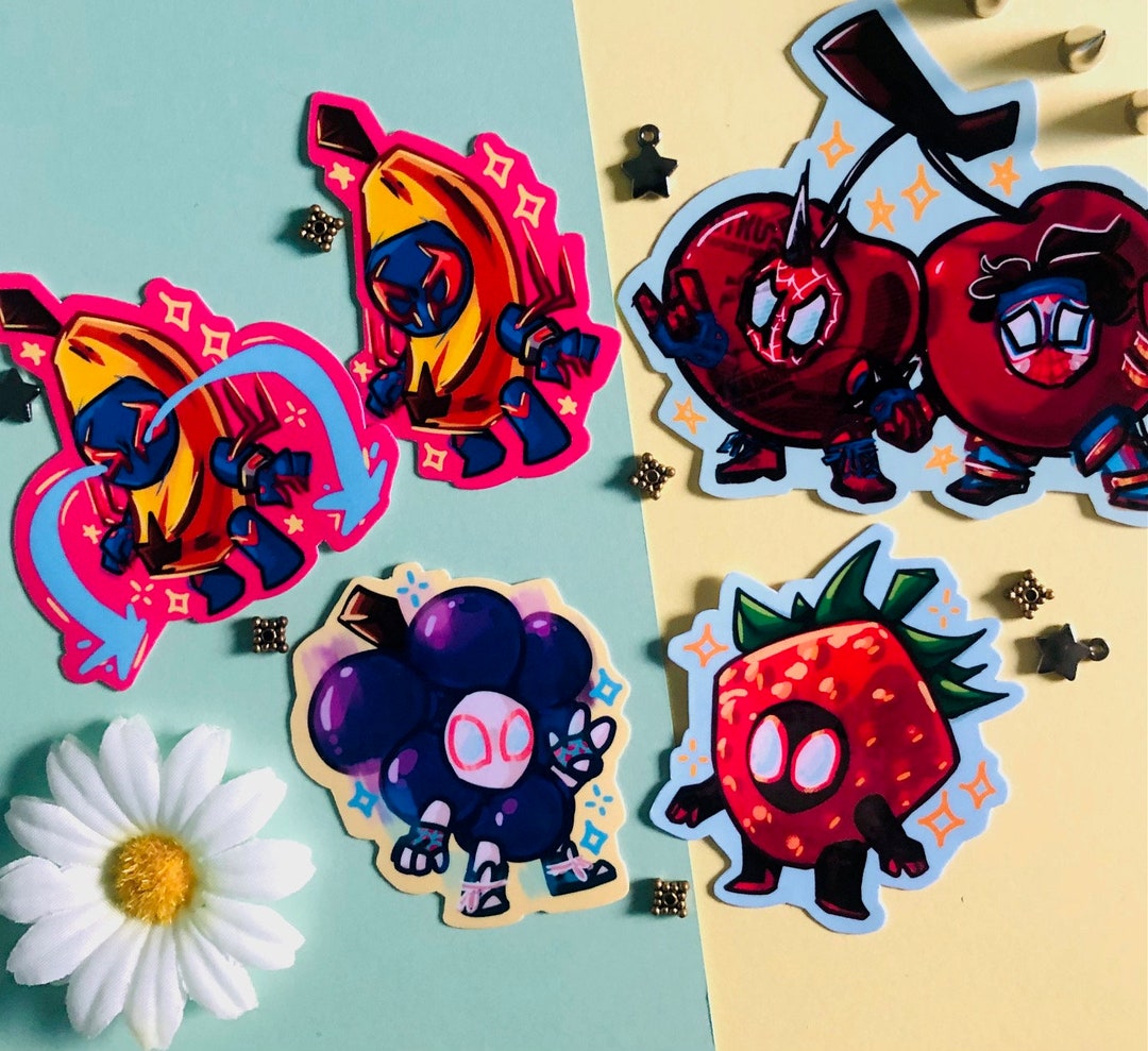 Spider-fruit Gang Stickers I Glossy I Water-resistant I - Etsy