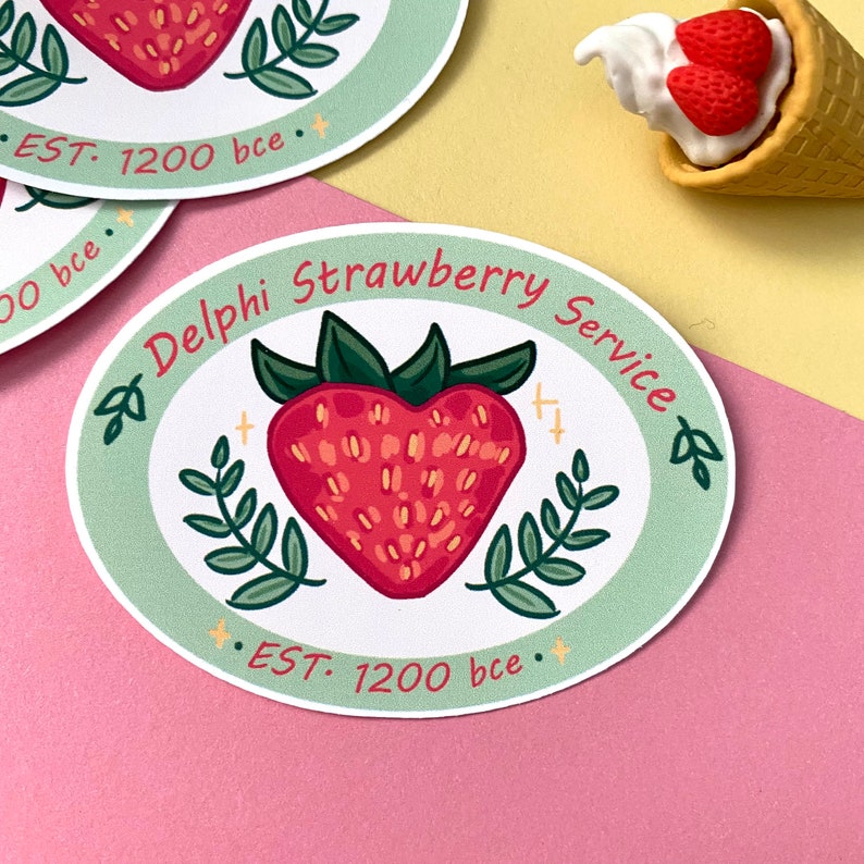 Delphi Strawberry Service Sticker I Percy Jackson and the - Etsy