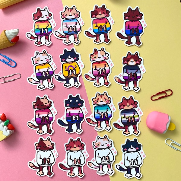 Pride Cat Stickers - Etsy