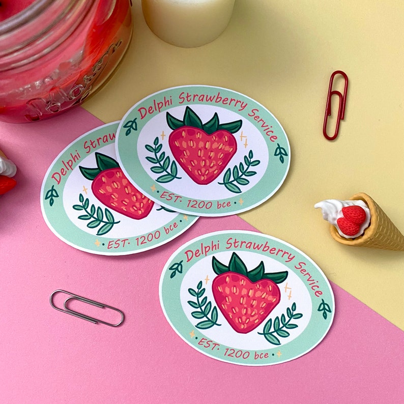 Delphi Strawberry Service Sticker I Percy Jackson and the - Etsy