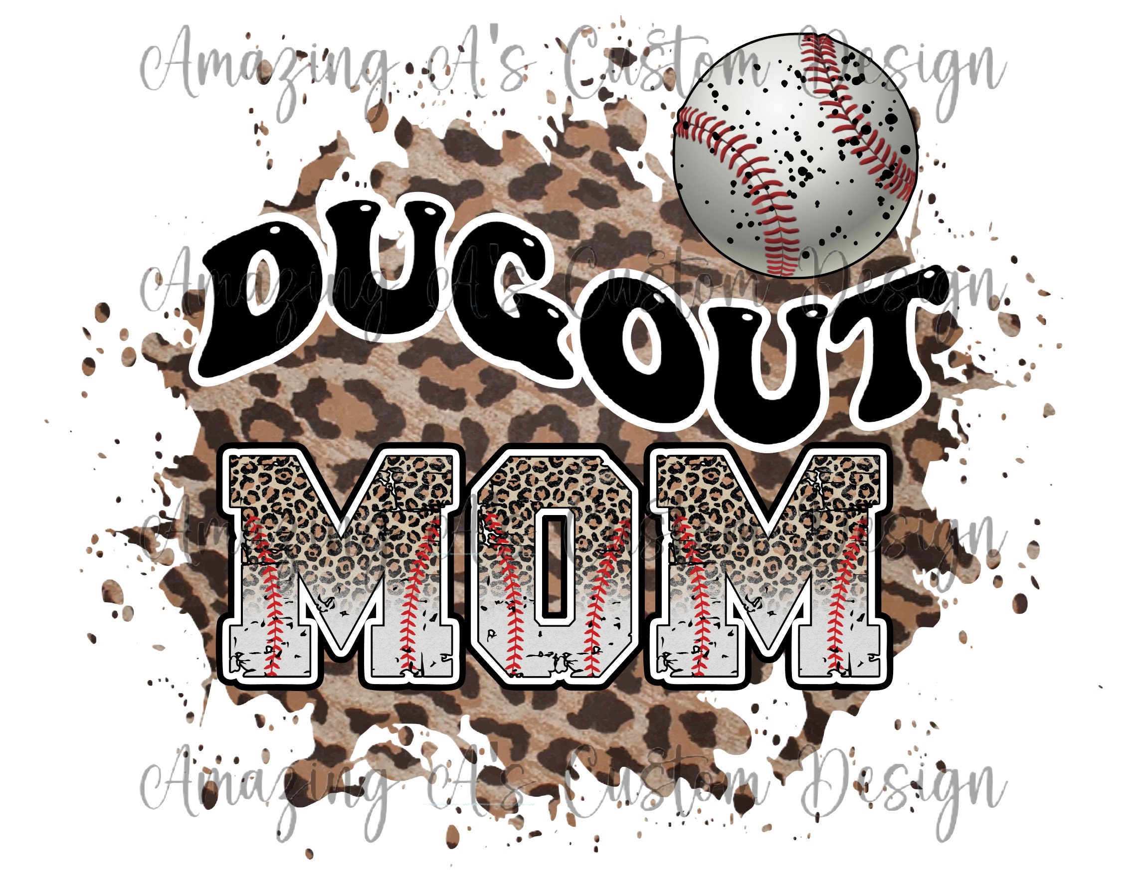 Baseball Dugout Mom PNG 300 DPI Sublimation, DTF, Digital Download - Etsy