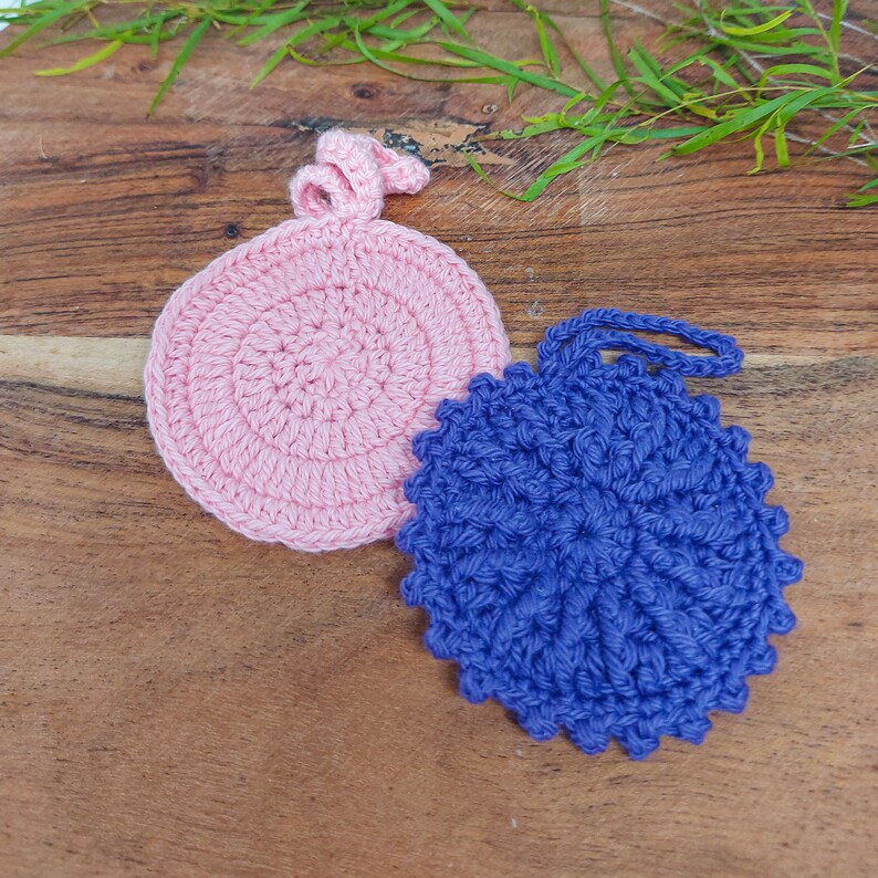 Hand Crocheted Face Scrubbers / Face Cloths / Reusable Scrubbie ...