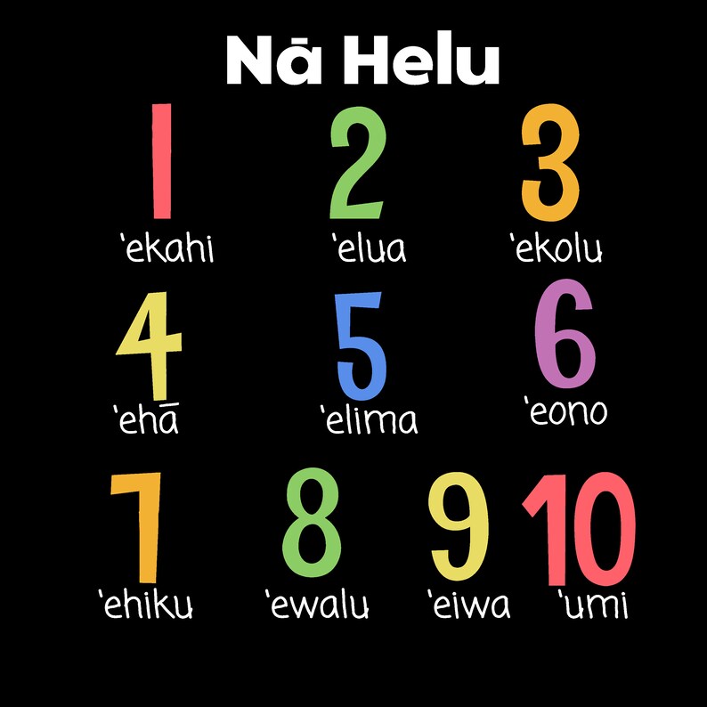 Youth Nā Helu Shirt Hawaiian Numbers Shirt Childrenʻs - Etsy