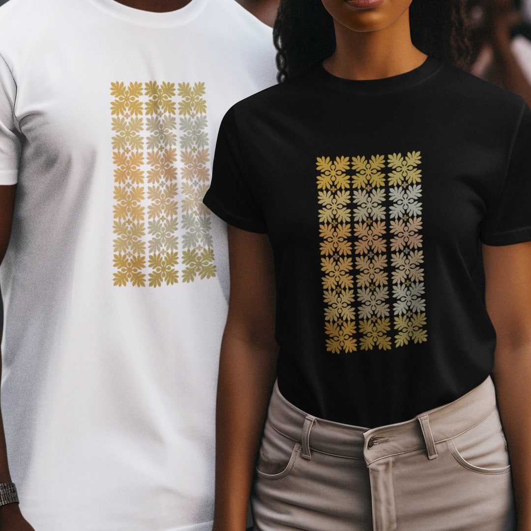 Hawaiian Quilt Pattern Shirt, Ulu Pattern Shirt, Kumu Shirt, Motherʻs ...