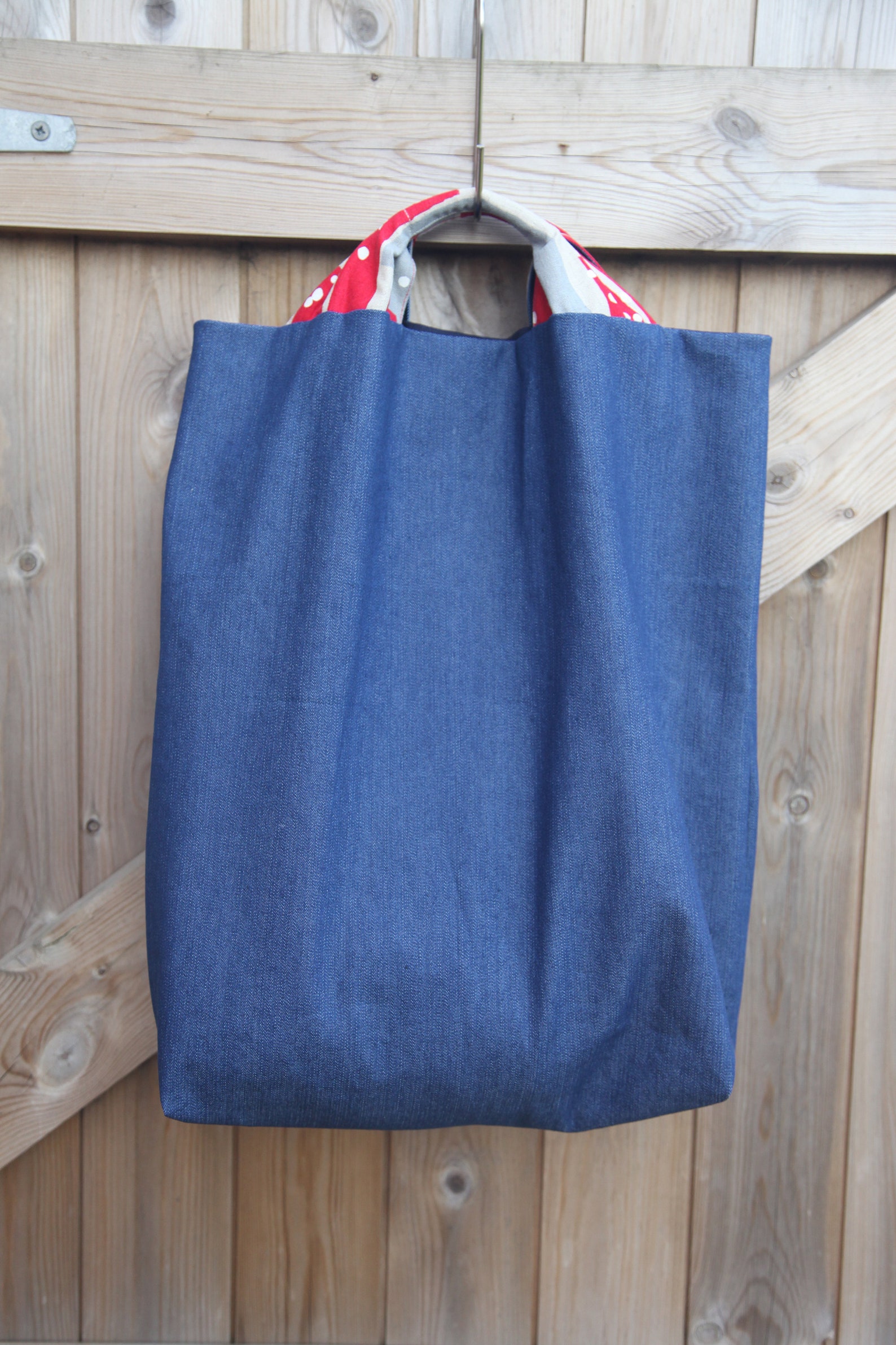 Blue Jean Tote Bag, Long Tote Bag, Jean Shopping Bag - Etsy