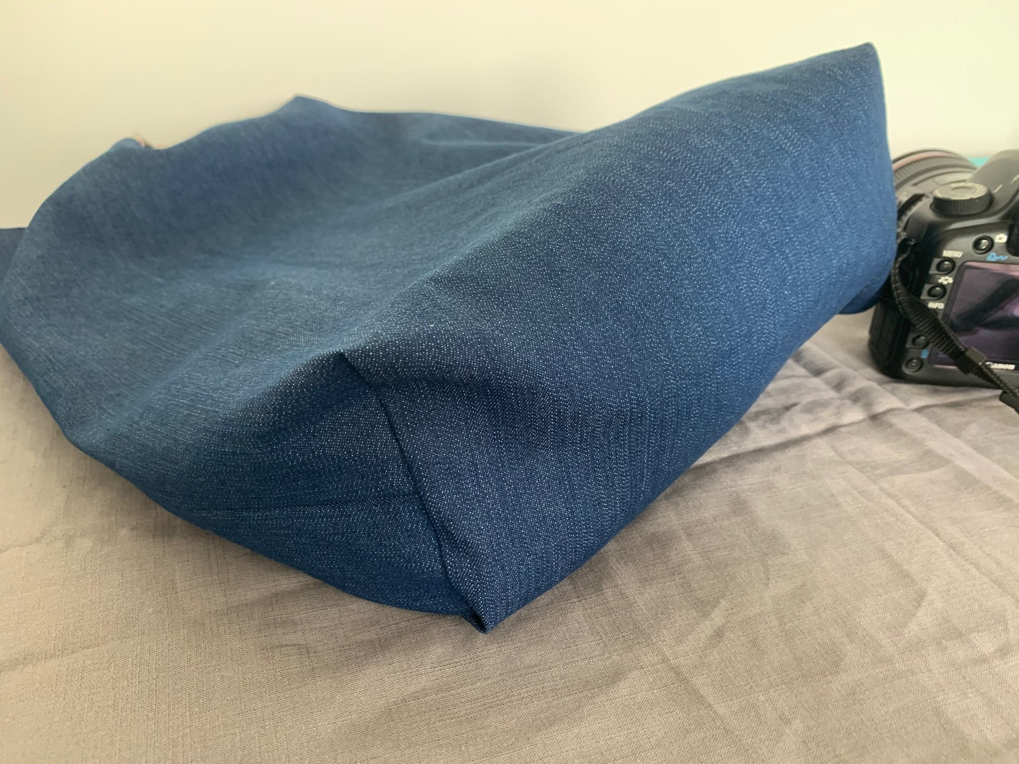 Blue Jean Tote Bag, Long Tote Bag, Jean Shopping Bag - Etsy