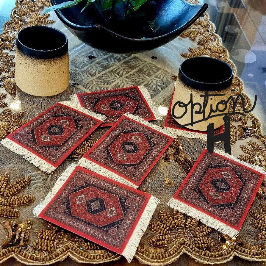 Persian Rug Coaster/set of 6drink Coaster/persian/coaster - Etsy