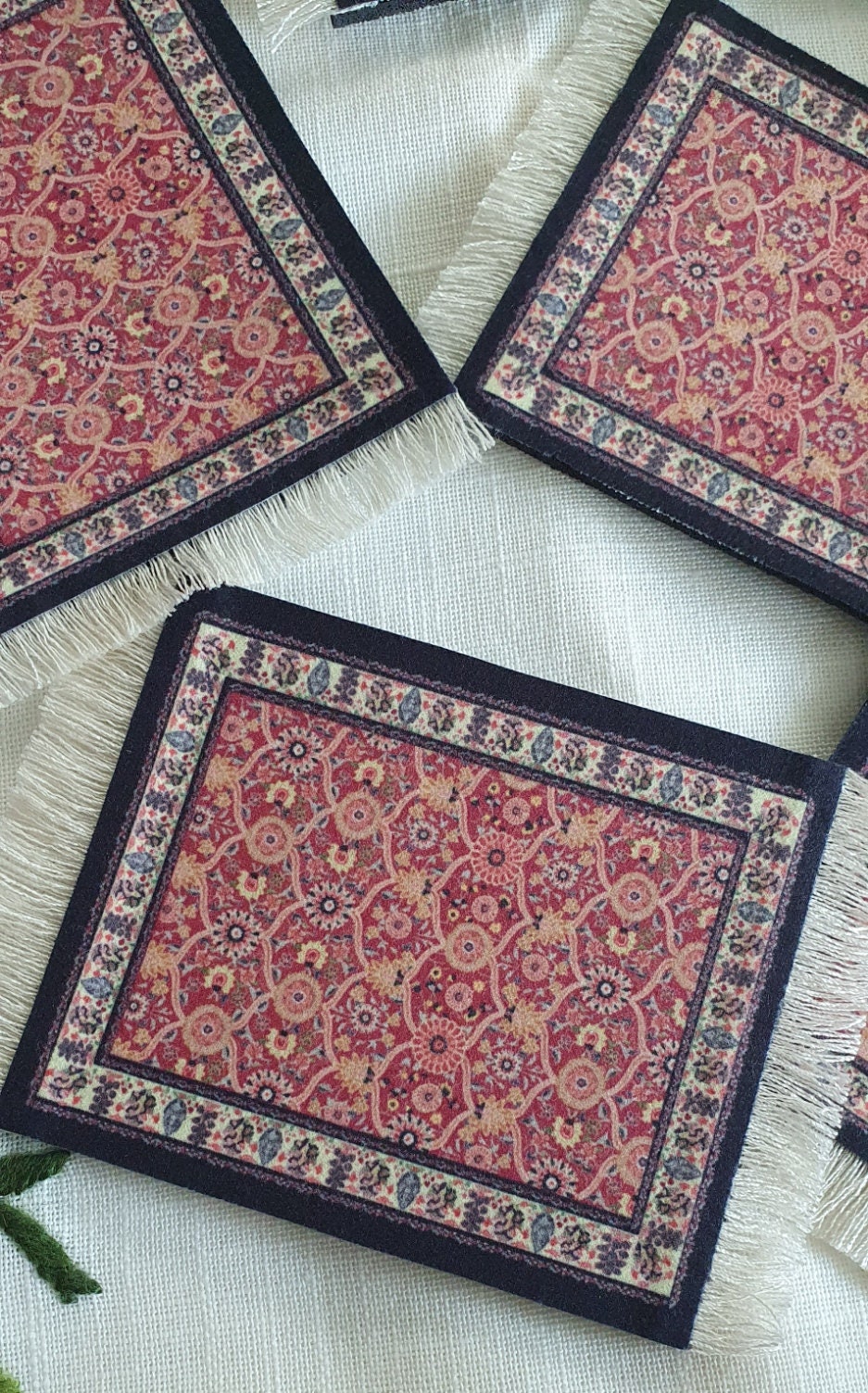 Persian Rug Coaster/set of 6drink Coaster/persian/coaster - Etsy