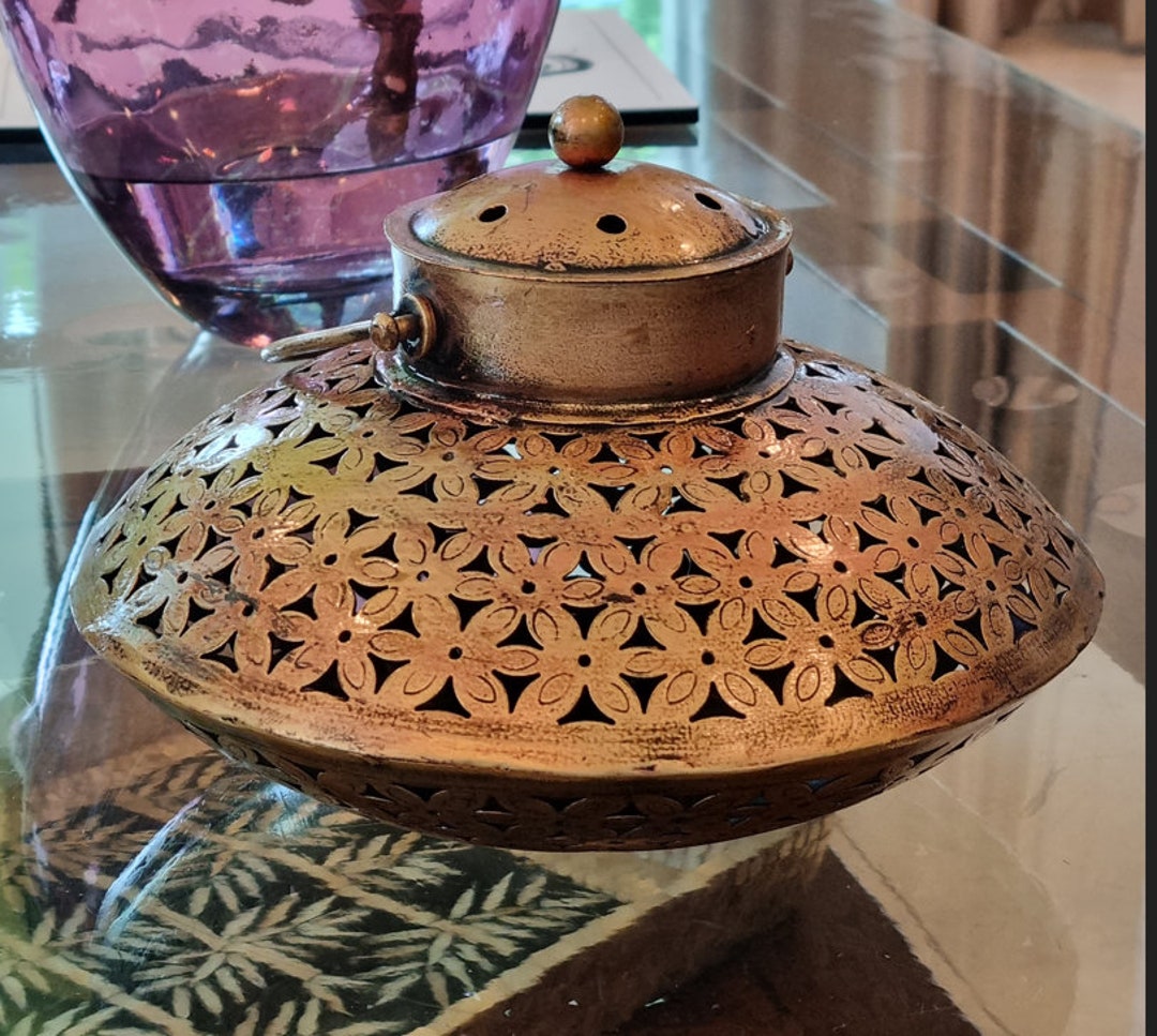 Metal Lantern/iron Degchi Dhoop Stand/ Tealight Candle Holder/ Home ...