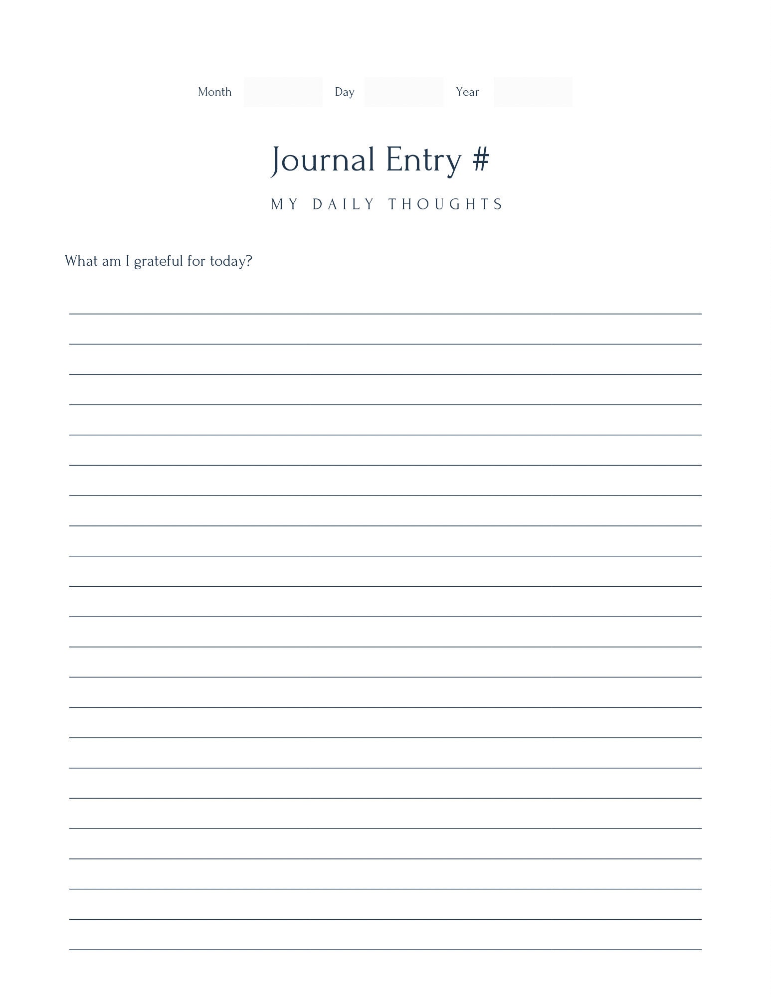 Journal Template PDF Digital Download Etsy UK