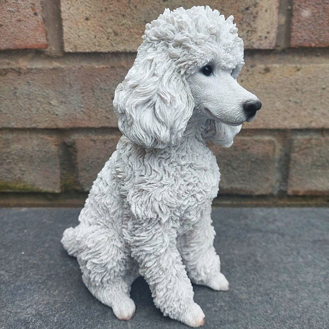 Sitting White Poodle Garden or Home Ornament - Etsy