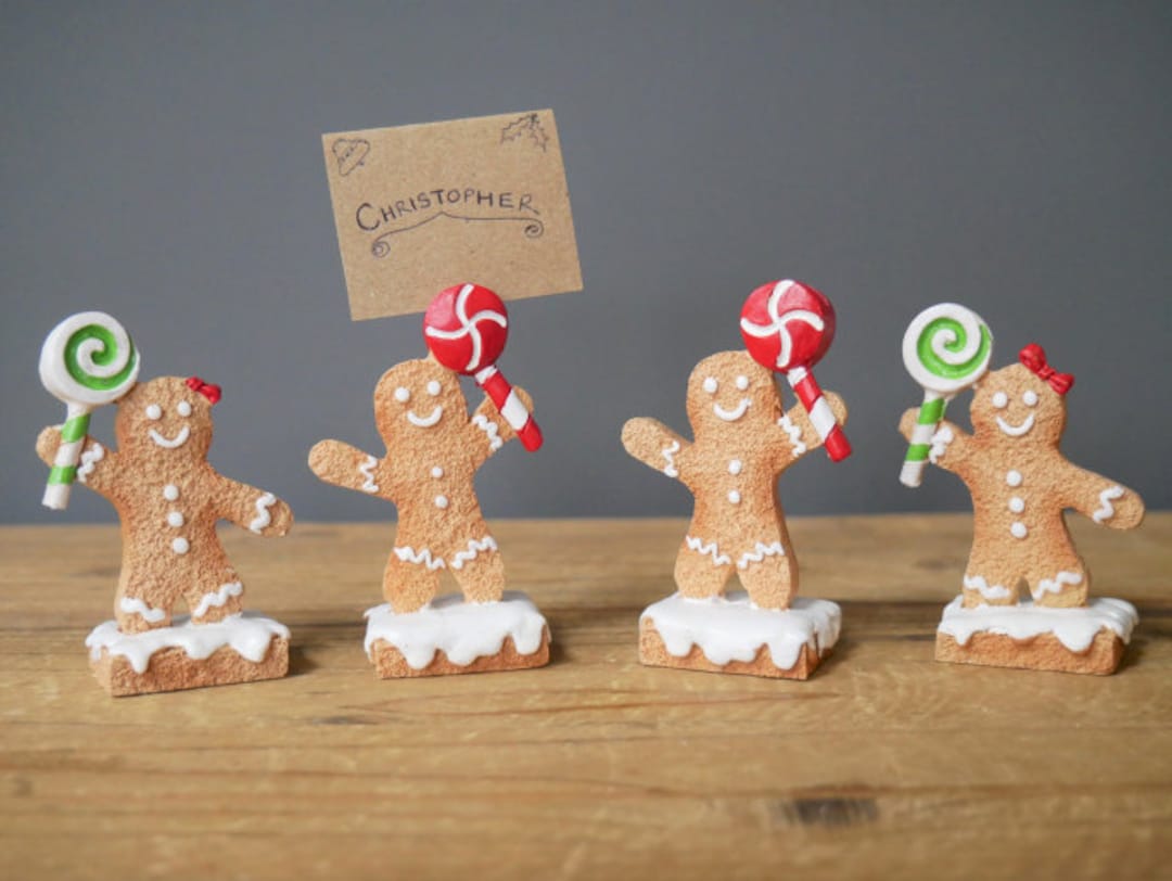 Gingerbread Man Name Card Holder Name Card Holders Christmas Themed ...