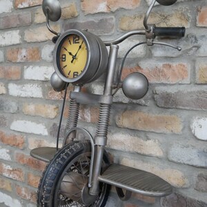 Metal Wall Mounted Motorbike Clock | Quirky Home Clocks | Transport ...