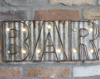 Light up Bar Sign - Etsy UK