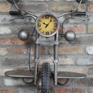 Metal Wall Mounted Motorbike Clock | Quirky Home Clocks | Transport ...