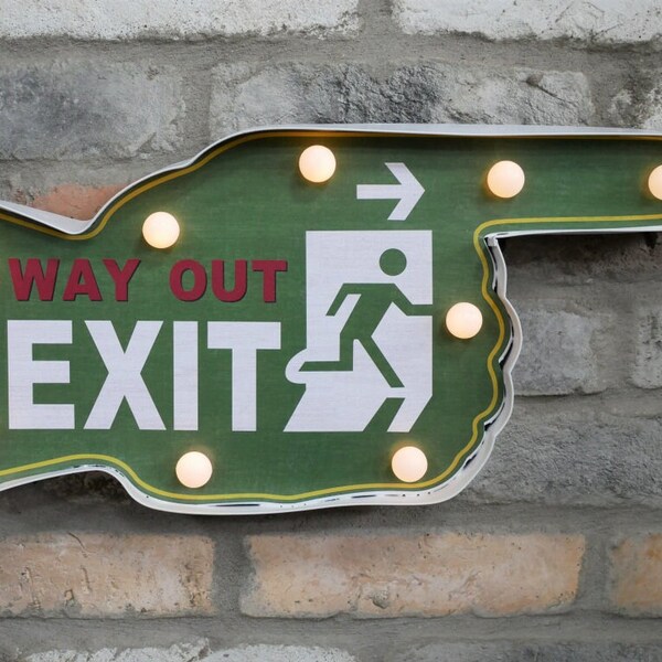 Exit Sign - Etsy UK