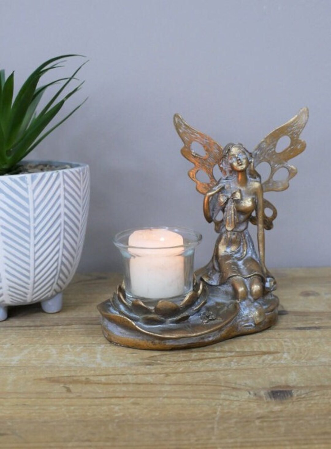Kneeling Fairy Tealight Holder | Fairy Themed Candle Holder | Fairy ...
