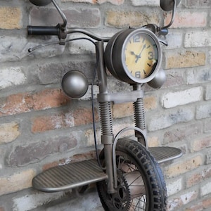 Metal Wall Mounted Motorbike Clock | Quirky Home Clocks | Transport ...