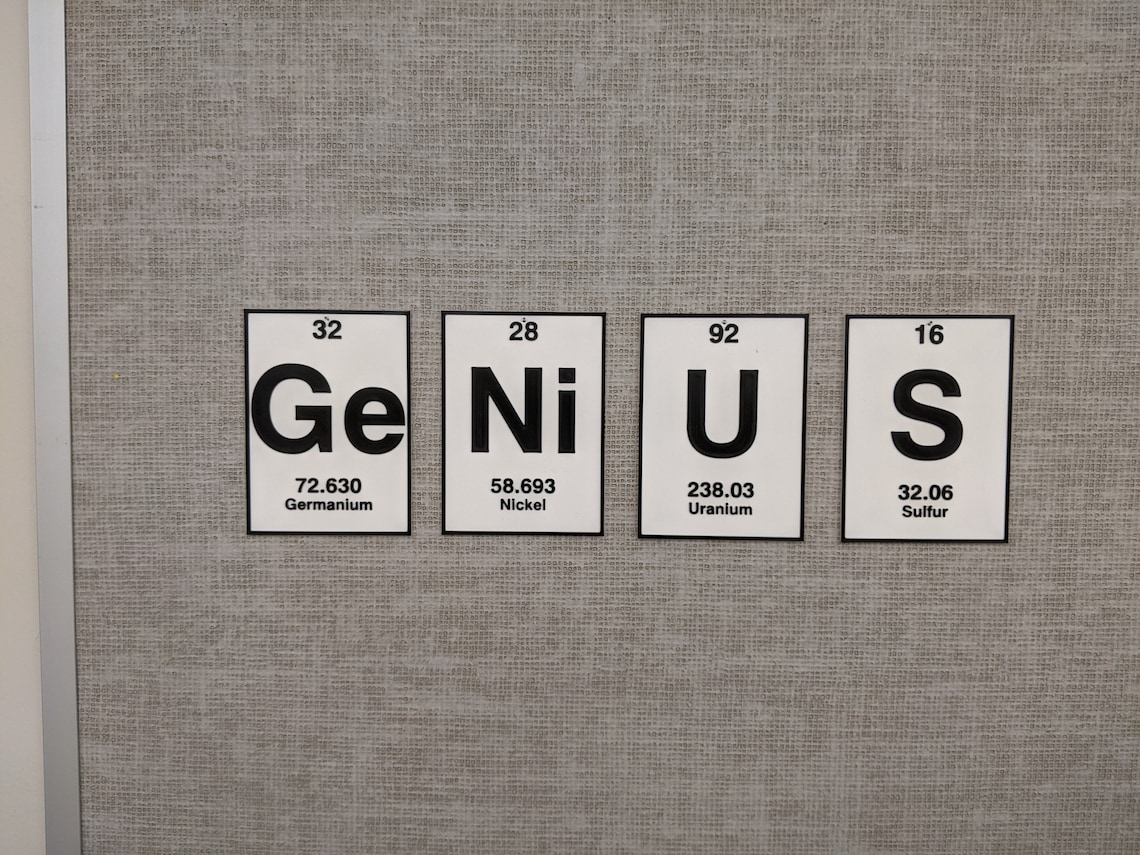 Genius Periodic Table Wall Art Custom Periodic Table Wall Art ...