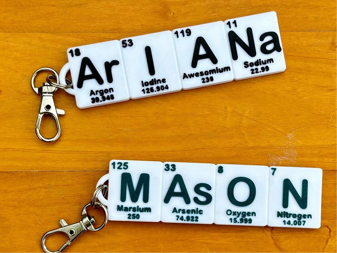 Custom Periodic Table Name Keychain – Science Teacher Gift - Etsy