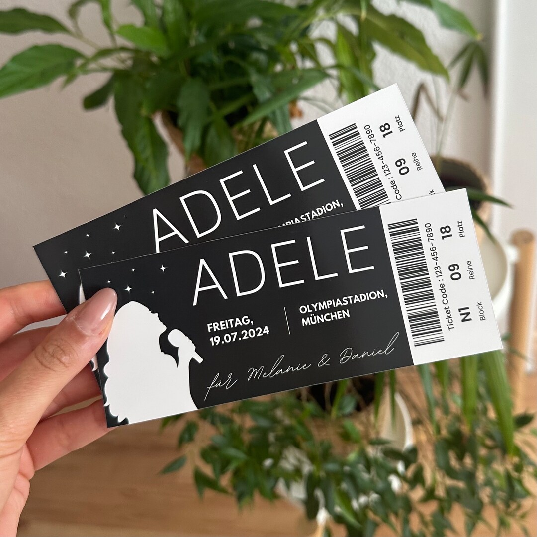 Buy Adele Concert Tickets 2024 Ticket 2024 Concert Ticket Souvenir ...