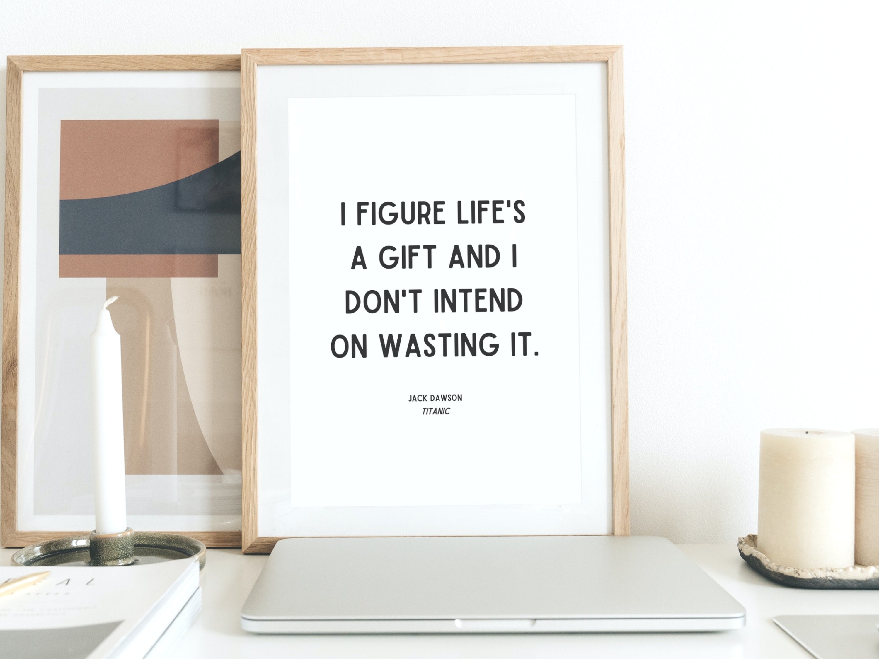 Titanic Quote, Jack Dawson, I figure life's a gift, Movie Quote Poster ...