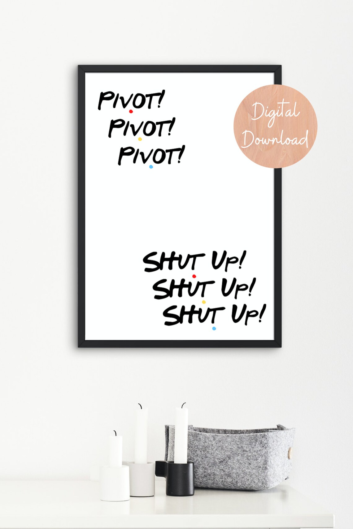 F.R.I.E.N.D.S. TV Show, Pivot! Shut Up!, Ross Geller, Chandler Bing ...