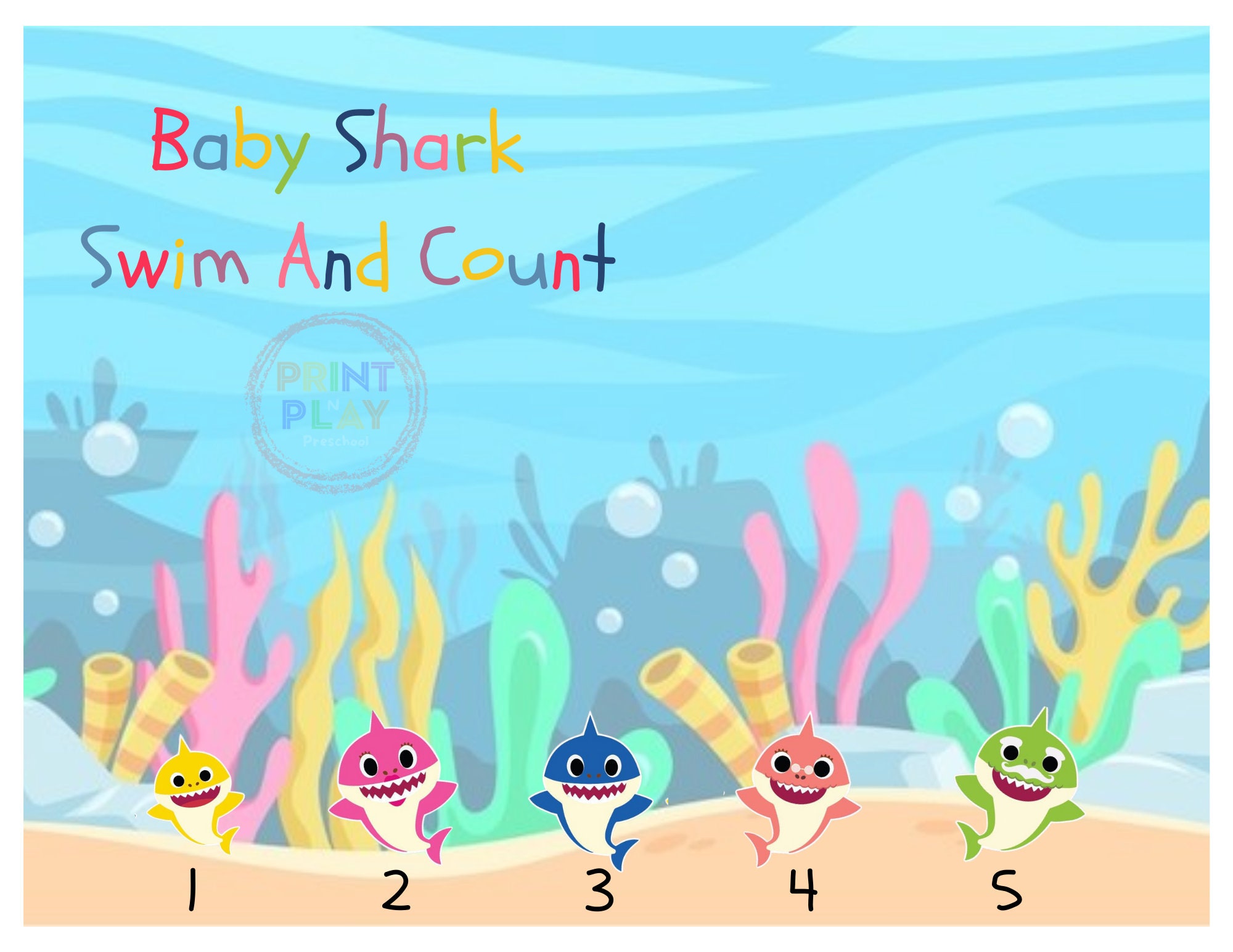 Baby Shark, Toddler, Preschool, Learning Activities, Printables, Busy ...