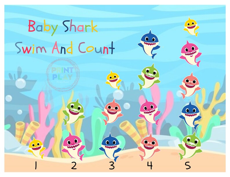 Baby Shark, Toddler, Preschool, Learning Activities, Printables, Busy ...